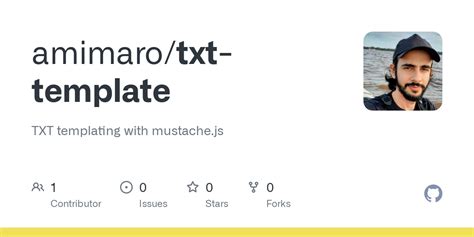 Github Amimarotxt Template Txt Templating With Mustachejs