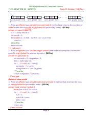 Quiz Solution Pdf CSUN Department Of Computer Science Fa COMP Quiz