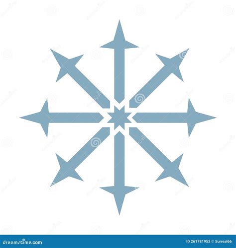Blue Snowflake Vector Clip Art Stock Vector Illustration Of Snowflake Frost 261781953