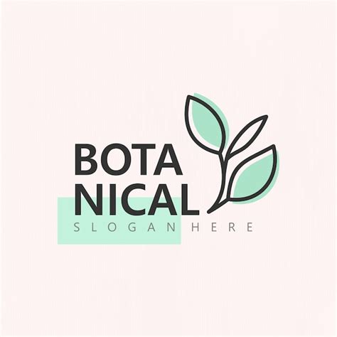 Premium Vector Botanical Logo Design In Line Art Style