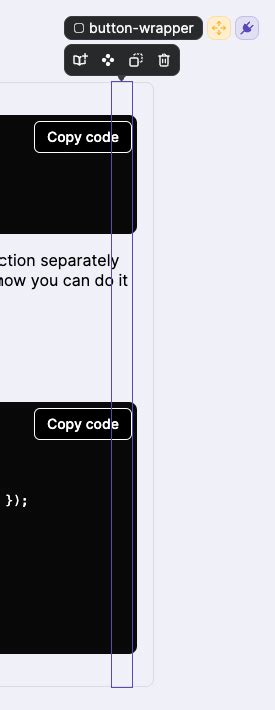 how to create a rich text block that has a code block that can be copied how do i weweb