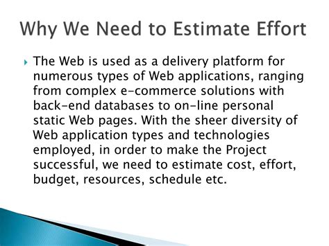 Web Engineering Web Effort Estimation Ppt
