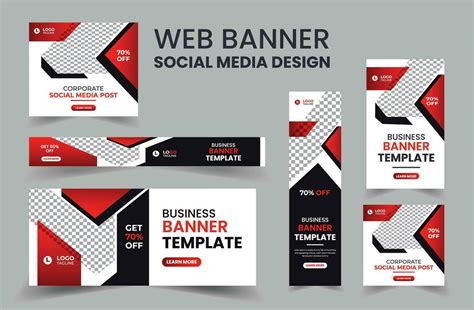 Web Banner Layout Set Social Media Cover Ads Banner Template Business Banner Web Template