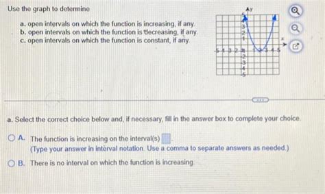 Solved Use The Graph To Determine A Open Intervals On Which