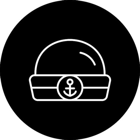 선원 모자 아이콘 프리미엄 벡터