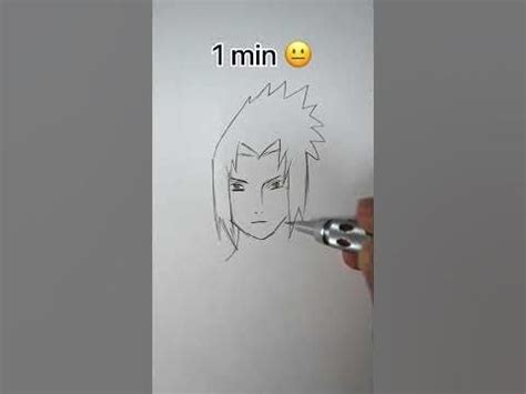 How To Draw Sasuke Uchiha In 10sec 10mins 10hrs Shorts Sasuke Drawing Sasuke Uchiha Sasuke