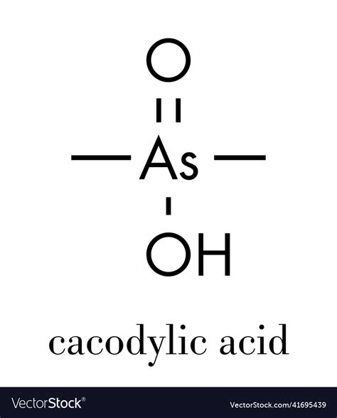 Cacodylic Acid Herbicide Molecule Agent Blue Vector Image