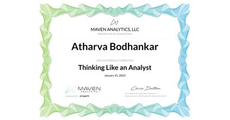 Atharva Bodhankar On Linkedin Thinking Like An Analyst • Atharva Bodhankar • Maven Analytics