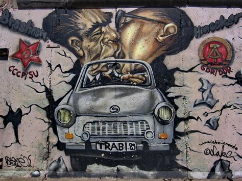 Berlin Wall Art Trabant | Famous Brezhnev Honecker kiss. | Flickr