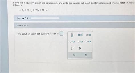 Solved Solve The Inequality Graph The Solution Set And Chegg