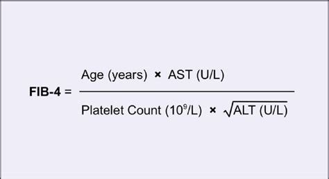 Fib 4 Fibrosis 4 계산기 의학계산기