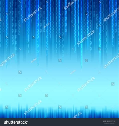 Abstract Binary Code On Blue Background Stock Vector Royalty Free Shutterstock