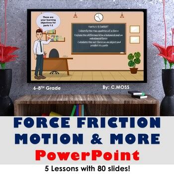 Force Friction Motion And More PowerPoint Presentation TpT