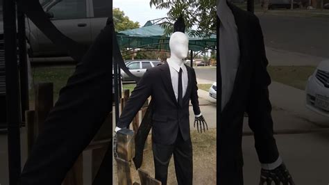 Slender Man Homemade Halloween Yard Prop Youtube
