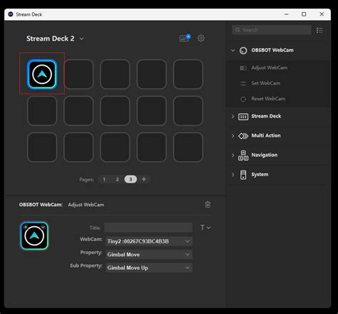 obsbot webcam plugin on elgato stream deck user guide