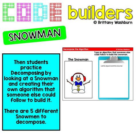 Snowman Code Builders Digital Activities Digital Activities