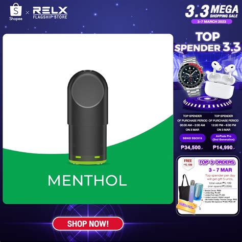 Relx Pod Pro Pod Pack Menthol Mg G Std Vape Juice Shopee Philippines