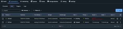 Not Able To Run Process Using Orchestrator And Showing Pending Only