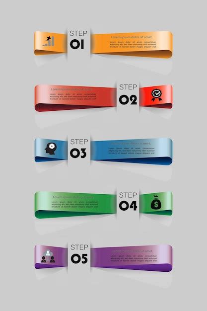 Premium Vector Vector Infographic Design Template With 5 Options Or Steps