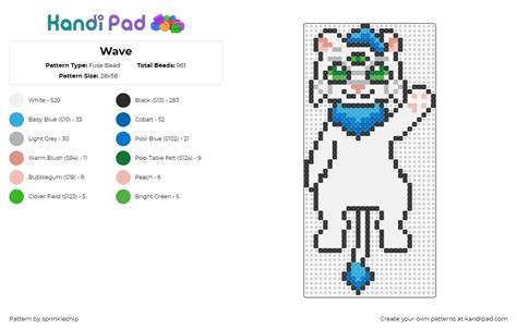 Wave Fuse Bead Patterns Gallery Kandi Pad Kandi Patterns Fuse Bead Patterns Pony Bead