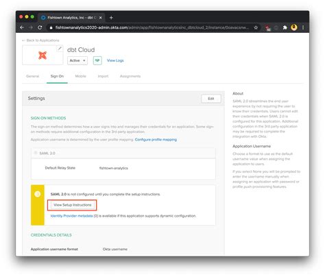 Set Up Sso With Saml 20 Dbt Developer Hub