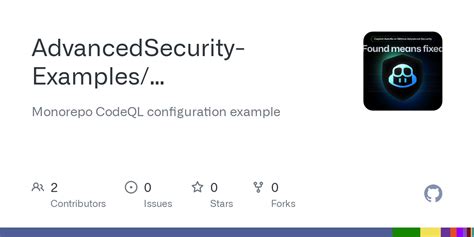 github advancedsecurity examples monorepo codeql example monorepo codeql configuration example