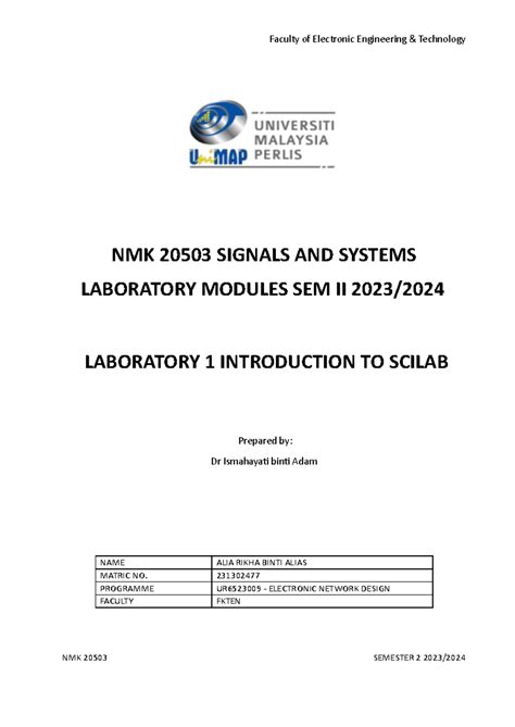 Lab Module 1 Introduction To Scilab And Basic Plot Faculty Of