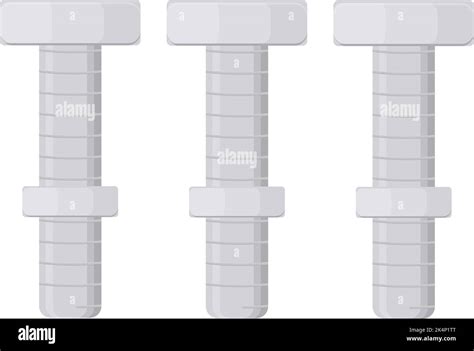 Three Metal Screws Stock Vector Images Alamy