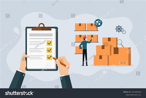 Inventory Control System Concept Professional Manager Stock Vector Royalty Free 2252087059