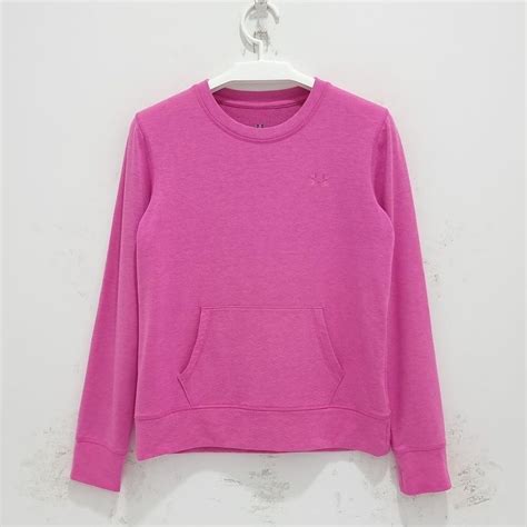 언더아머 여성 맨투맨 티셔츠 트레이닝복 긴팔 헬스 핑크 M 헬로마켓