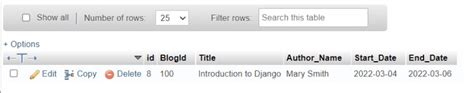 Django Crud Application With Mysql Database