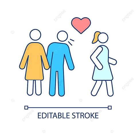 Cheating Partner Rgb Color Icon Separation Logo Women Vector Separation Logo Women Png And