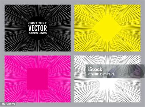 다채로운 속도 라인 배경입니다 만화 및 만화에 대 한 효과 모션 라인 효과 폭발이 있는 프레임 중심 으로부터의 방사형 광선 디자인에 대 한 템플릿입니다 벡터 가리기에 대한