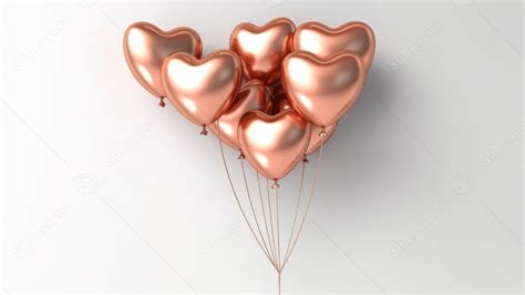 Fondo Ilustración Tridimensional De Un Montón De Globos De Cobre Sobre