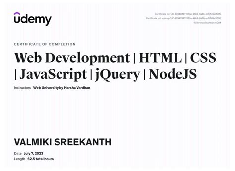 sreekanth valmiki on linkedin completed html css javascript jquery