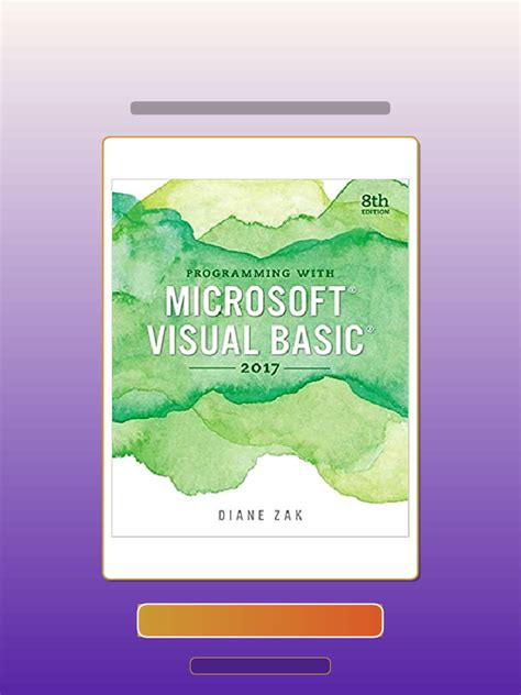 Answers For Programming With Microsoft Visual Basic 2017 8th By Zak