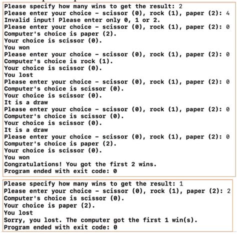 Solved Game Scissor Rock Paper Write A Function That