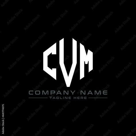 Cvm Letter Logo Design With Polygon Shape Cvm Polygon Logo Monogram