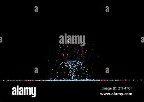 Animated Flower Pot Explosion With Tiny Particles Spreading Footage