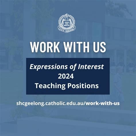 Sacred Heart College Geelong On Linkedin Expressions Of Interest 2024 At Shc Classroom