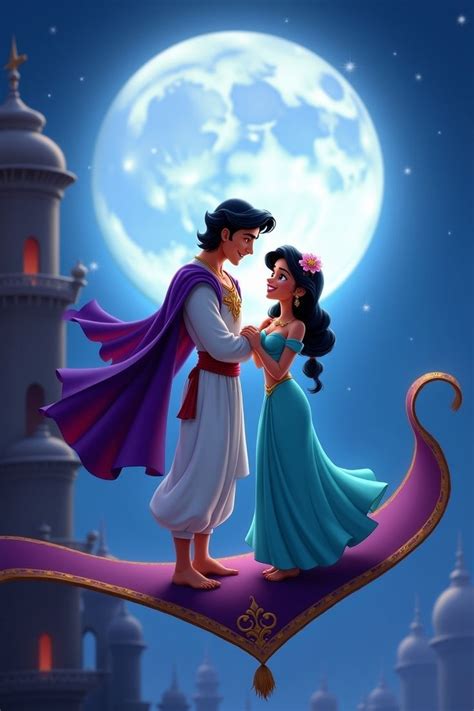 Jasmine E Aladdin Encardenação Artesanal Príncipes Bonecas De Pano