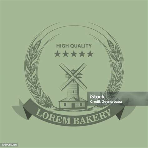 팜 또는 베이커리 로고 또는 레이블 스케치 선 스타일 밀과 밀 벡터 일러스트 레이 션 건물 외관에 대한 스톡 벡터 아트 및 기타 이미지 건물 외관 고대의 고풍스런