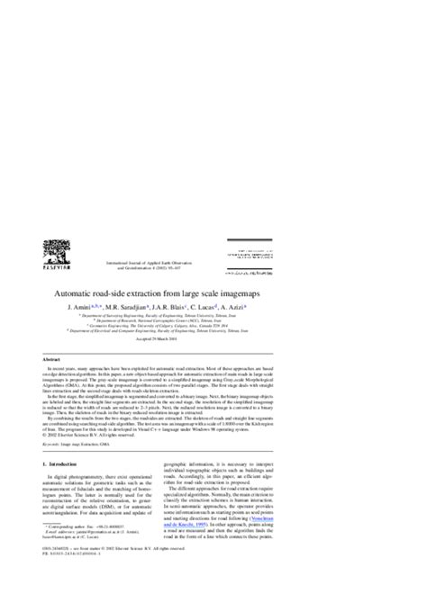 Pdf Automatic Road Side Extraction From Large Scale Imagemaps