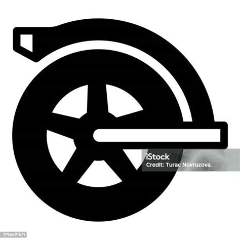 전기 스쿠터 솔리드 아이콘의 뒷바퀴 전기 운송 개념 흰색 배경에 흙 받이 바퀴 벡터 기호 글리프 스타일 아이콘 모바일 개념 웹 디자인 벡터 그래픽 건강한 생활방식에 대한