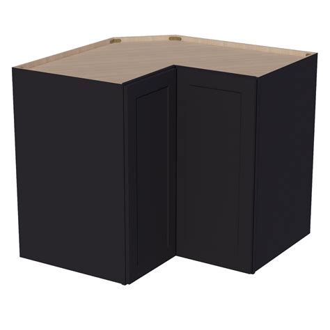 He Wpc2436 Ebony Black Shaker 24w X 36h 1 Door And 2 Shelves Pie Cut