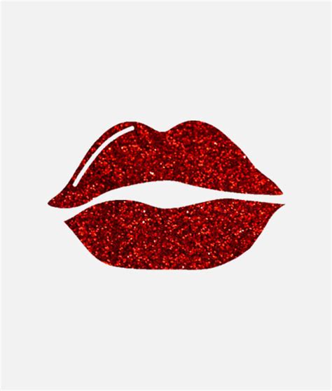 Red Glitter Sparkle Lips Sparkle Athletic