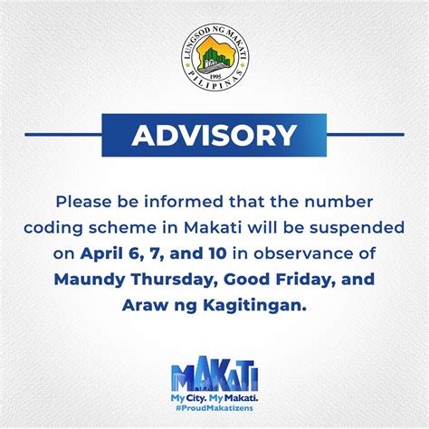 Heres Your Updated Number Coding Guide For The Holy Week VISOR