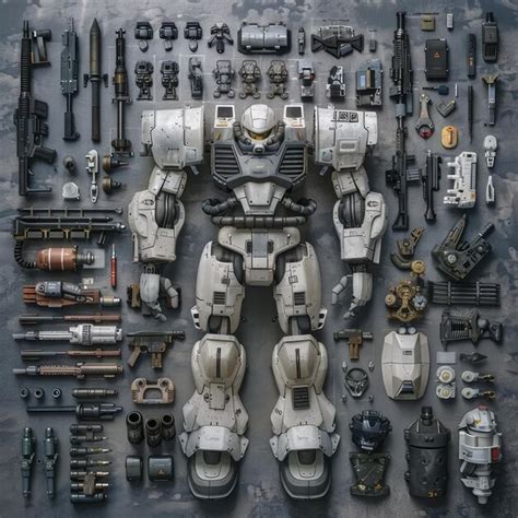 A Collection Of Different Types Of Robots Including One That Has The