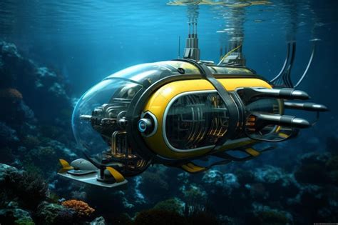 Premium Ai Image Autonomous Underwater Exploration Vehicles Future