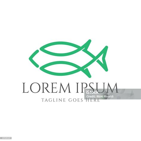 간단한 미니멀리스트 물고기 라인 모노그램 기호 아이콘 디자인 강에 대한 스톡 벡터 아트 및 기타 이미지 강 낚시 낚시바늘